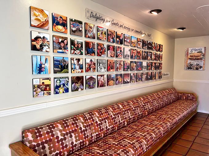 The wall of memories showcases happy diners through the years&mdash;proof that good food creates moments worth capturing and displaying for all to see.