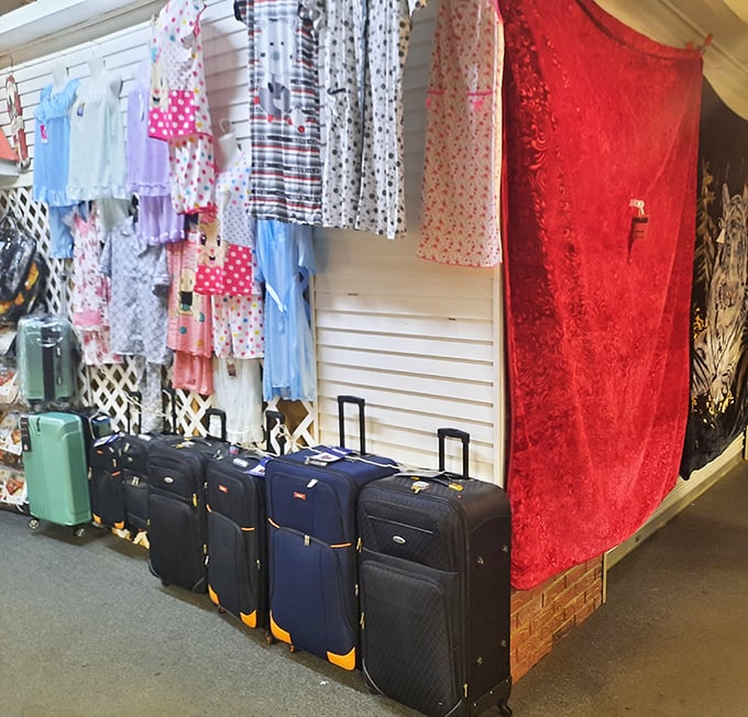 From weekend getaways to cross-country adventures, these luggage options stand ready beside dresses that tell their own travel stories.