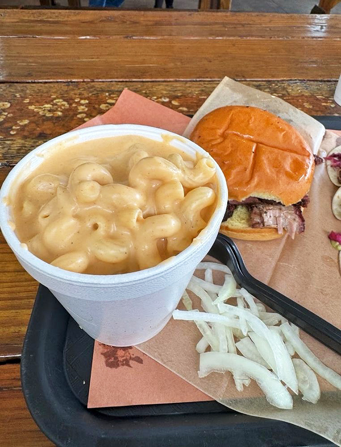 Mac and cheese that achieves that perfect molten-center consistency. Comfort food that doesn't just remind you of childhood &ndash; it improves upon the memory. 