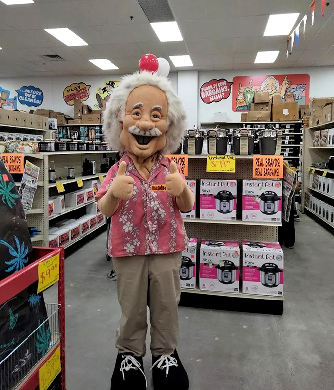 Meet the spirit of savings himself! Ollie's mascot gives two enthusiastic thumbs up to deals that would make even the most frugal shopper giddy.