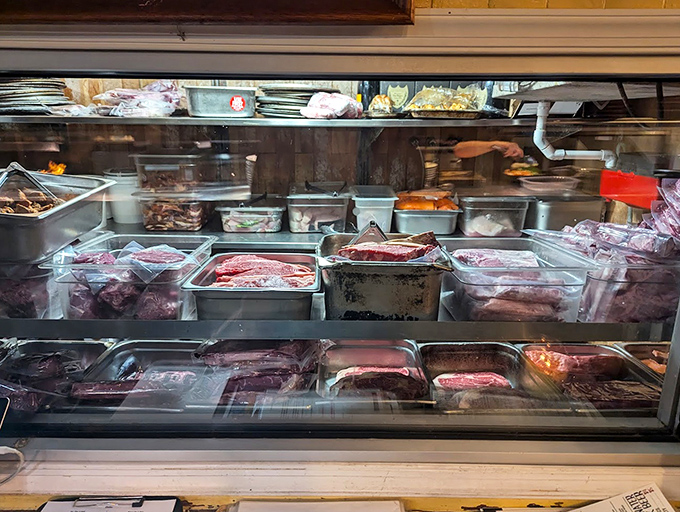 The meat case&mdash;a carnivore's jewelry store where marbling isn't a flaw but a feature, and patience becomes the hardest virtue to maintain.