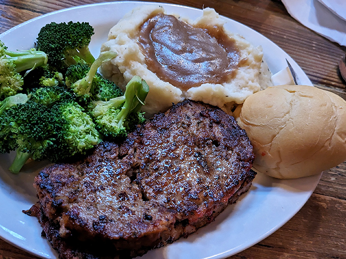 This meatloaf dinner isn't your grandmother's recipe&mdash;unless your grandmother was a culinary genius who mastered the perfect savory glaze.