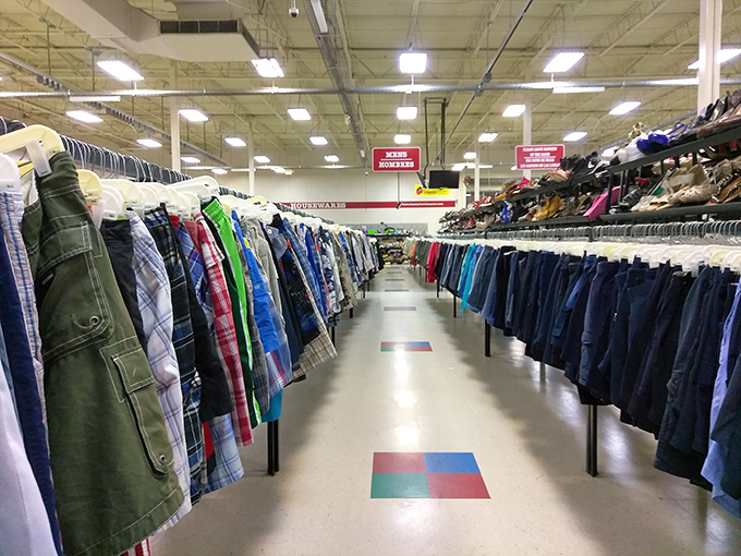 Men's department stretching to infinity. These color-coded corridors contain everything from workday basics to "where did you find THAT?" statement pieces.