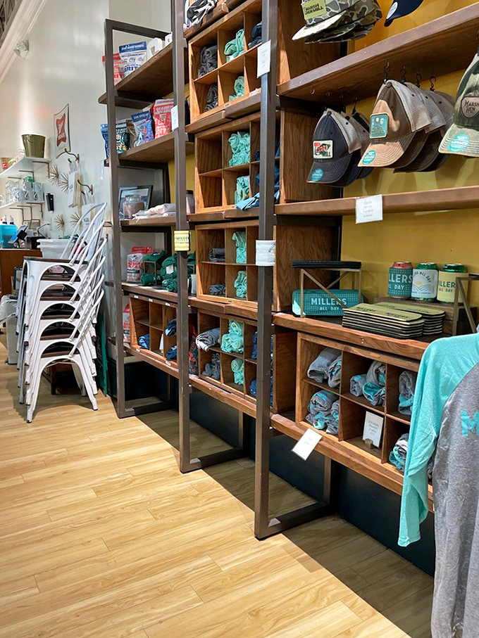 Their merchandise corner proves you can take home everything except the recipes—those remain safely guarded like the breakfast treasures they are.