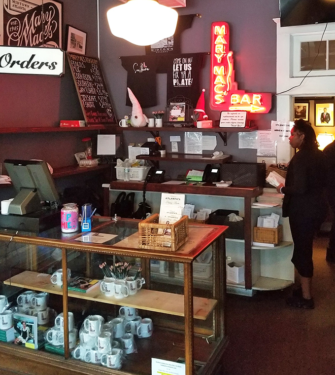 The merchandise corner offers take-home memories for when your stomach is full but your heart isn't ready to leave.