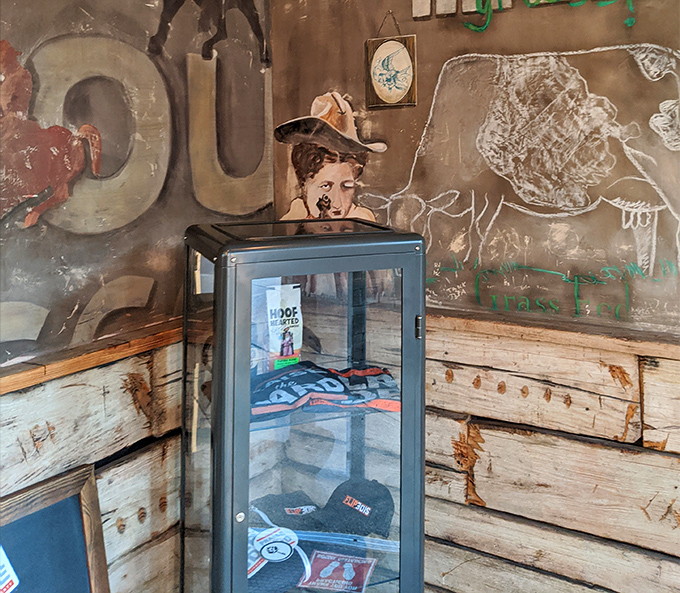 Even the wall art seems to say, "Yes, you absolutely should order dessert. Life is short."