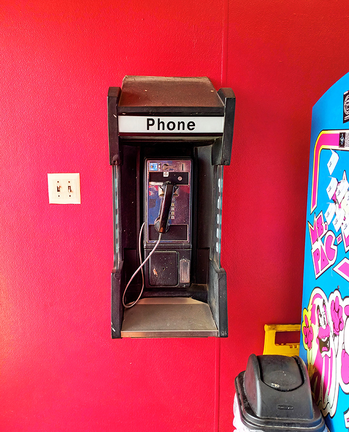 A payphone that's witnessed thousands of "You won't believe how good this is" calls over the decades.