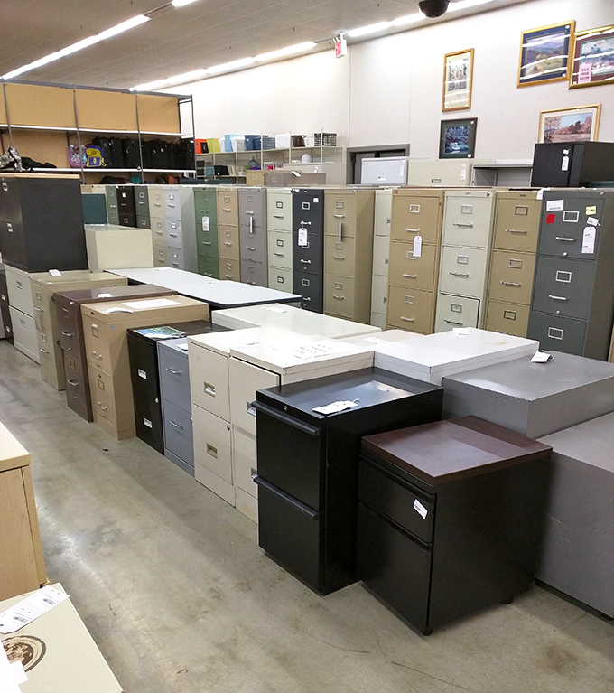 File cabinet city! The perfect solution for those who still believe some things deserve physical storage in our increasingly digital world.