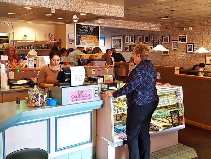 At the counter, pastries tempt from their glass case while gift certificates promise the perfect present&mdash;the gift of not having to cook breakfast.