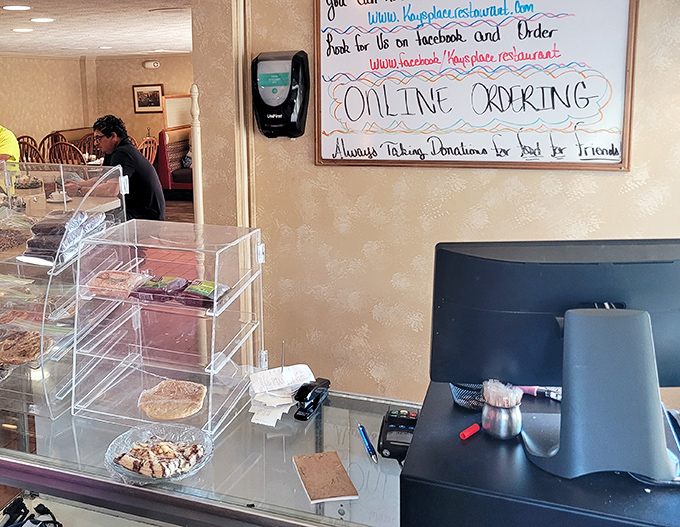The order counter &ndash; where "I'll just have a salad" goes to transform into "and a slice of pie too."