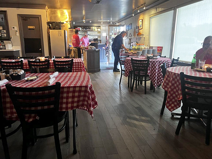 The dining room's honest simplicity lets the food be the star. No distractions from the serious business of steak appreciation happening here.