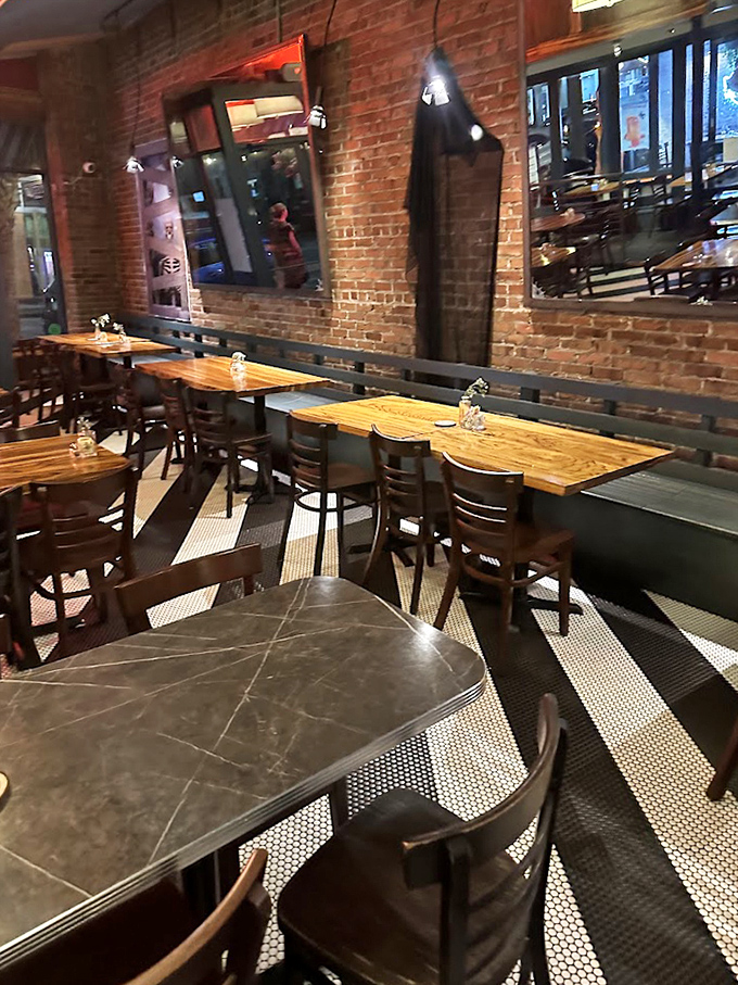 Exposed brick walls and wooden tables create the perfect backdrop for breakfast drama &ndash; where the main character is whatever you're about to devour.