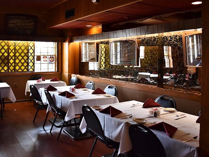 Another dining room view that proves sometimes the best restaurant design is simply "make it comfortable enough that people focus on the food."