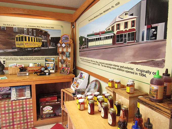 A shrine to diner history with vintage photos and local maple syrup—because in Pennsylvania, breakfast condiments are taken as seriously as sports team loyalties.