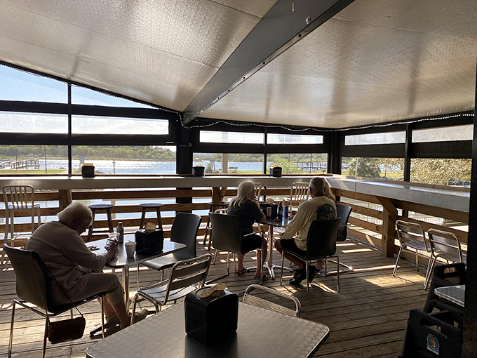 The screened porch with Intracoastal Waterway views. Where barbecue meets breeze in a Florida setting that enhances every smoky bite.