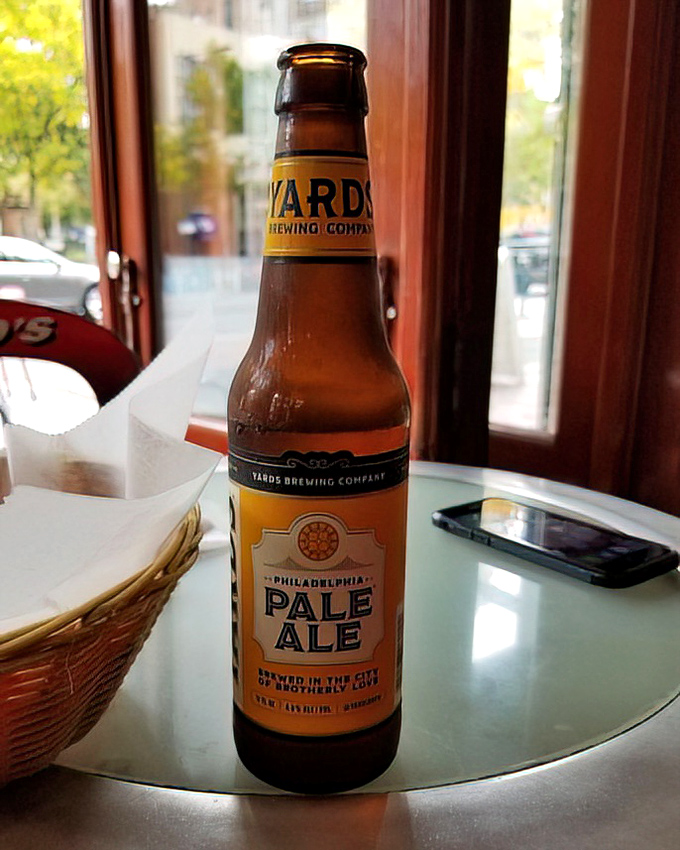 A cold Yards Pale Ale &ndash; Philadelphia's liquid handshake that welcomes you to the city and complements your sandwich with hoppy perfection.
