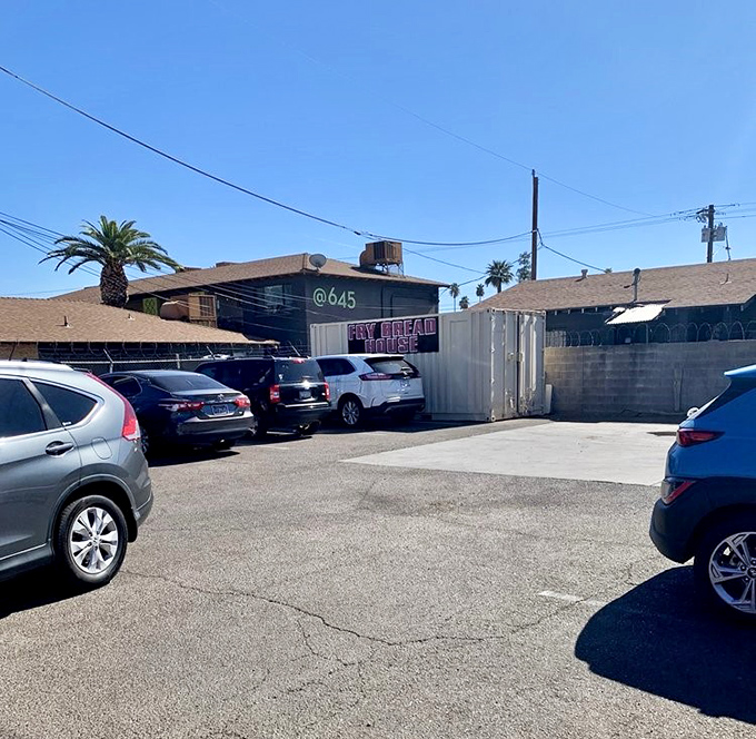 The parking area might not look like much, but it's the gateway to one of Phoenix's most beloved culinary institutions.