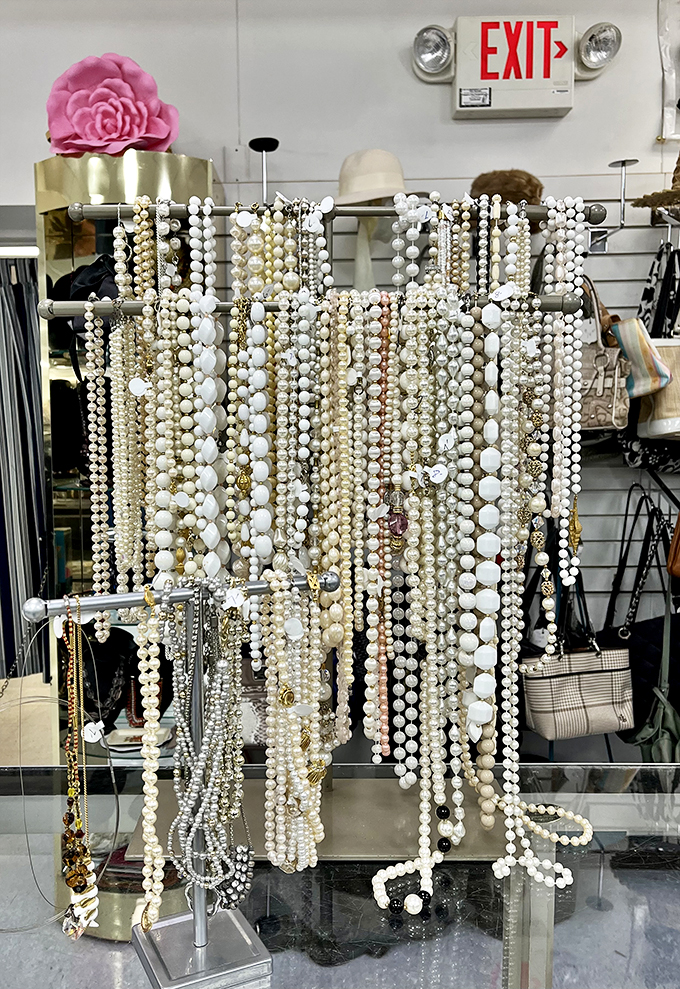 Pearl necklaces cascade like frozen waterfalls of elegance. Audrey Hepburn would approve&mdash;and so would your budget.