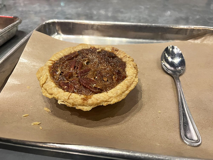 A pecan pie that's small in size but mighty in flavor&mdash;the perfect sweet punctuation mark at the end of a meaty sentence.