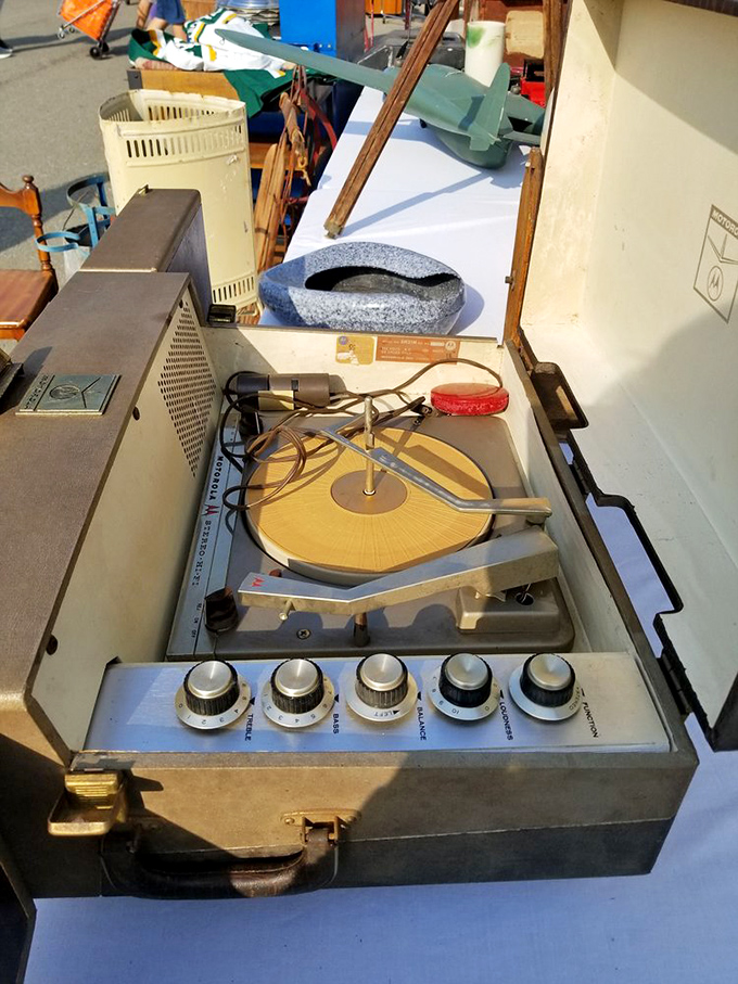 This mid-century record player reminds us when music was an event, not just background noise. Vinyl revival in its most authentic form.
