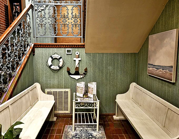 Nautical touches like anchors and life preservers remind you this is Treasure Island&mdash;where the only thing being rescued is your appetite.