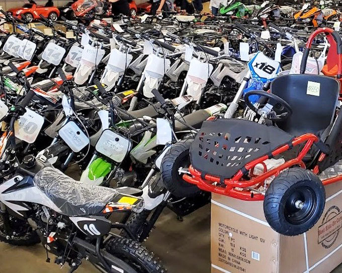 Mini-motorcycle madness! This collection of pint-sized rides proves that midlife crises now come in children's sizes&mdash;training wheels for future Easy Riders.