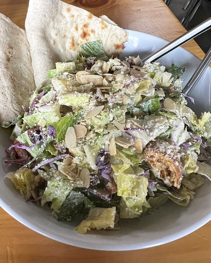 This isn't just a salad&mdash;it's a textural symphony of crisp greens, savory cheese, and crunchy elements that makes eating vegetables feel like a reward, not a chore.