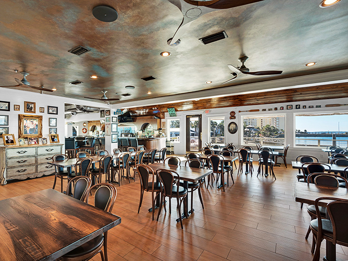 Dining room views that make you forget what you ordered because you're too busy staring at that waterfront panorama.