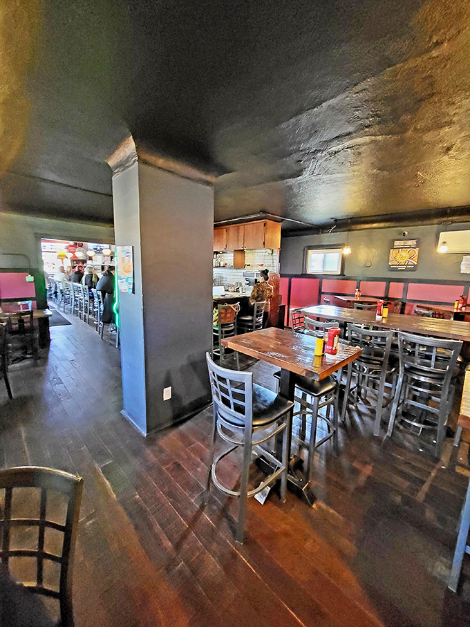 The dining area strikes that perfect balance between "been here forever" and "exactly where you want to be right now." Simple, honest, and inviting.
