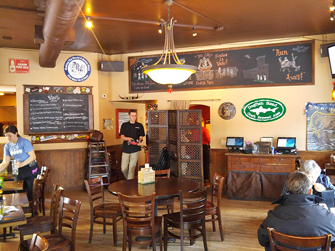 Chalkboards listing daily specials create that perfect "what looks good today?" moment. The answer, inevitably, is everything.