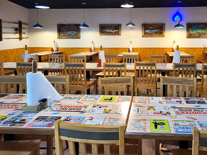 Tables covered in newspaper menus tell you everything you need to know&mdash;this place cares more about flavor than formality.