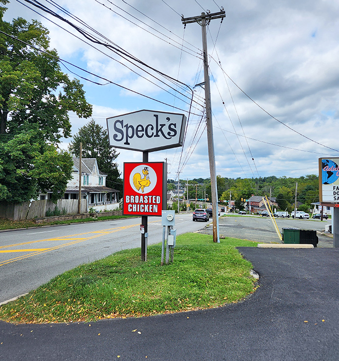 The roadside sign that's guided hungry travelers for generations&mdash;featuring that confident chicken who knows exactly how good he tastes.