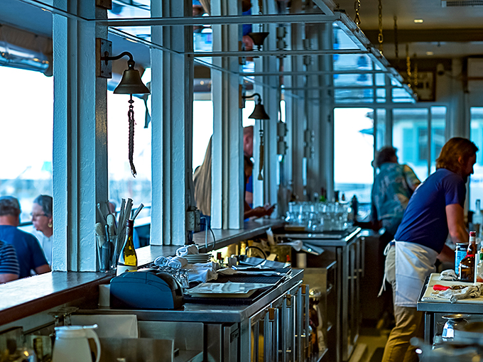 Where maritime meets culinary magic. The staff moves with the precision of people who know their seafood isn't just food&mdash;it's an experience.