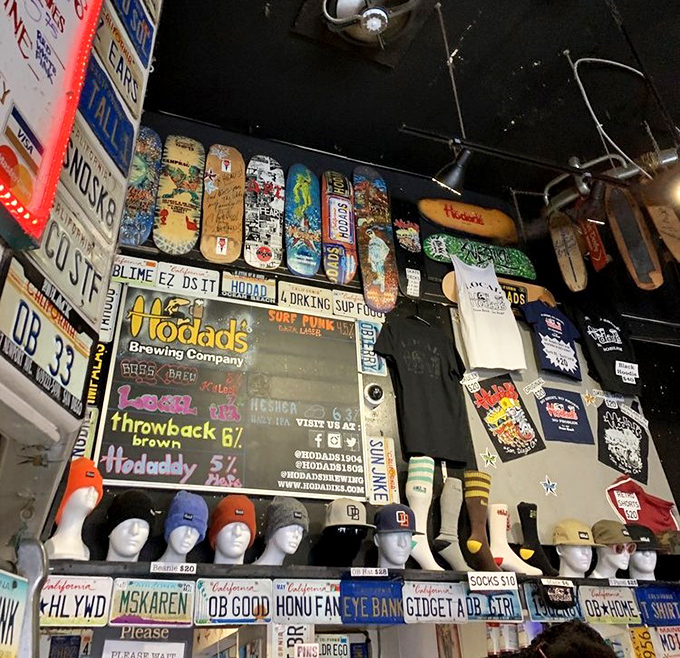 Not just a restaurant but a lifestyle brand. The hats say "I've conquered Mount Burger" without saying a word.