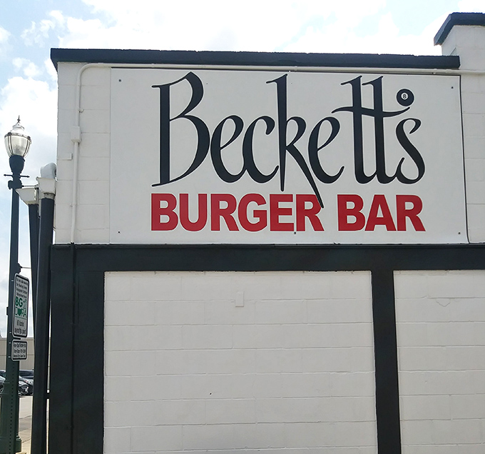 The exterior signage stands proud against the Ohio sky. Like a lighthouse guiding hungry sailors to safe harbor.