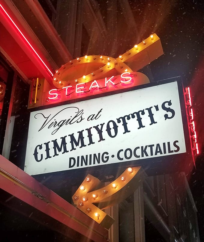 At night, the neon glow acts like a lighthouse for hungry travelers navigating the sea of Eastern Oregon's wheat fields.