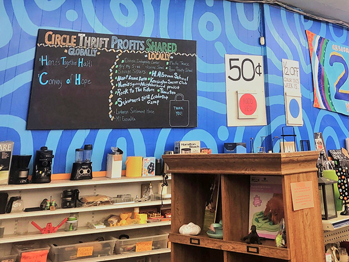 More than just bargains&mdash;this board reveals Circle Thrift's community mission, turning your secondhand purchases into firsthand help for local causes.