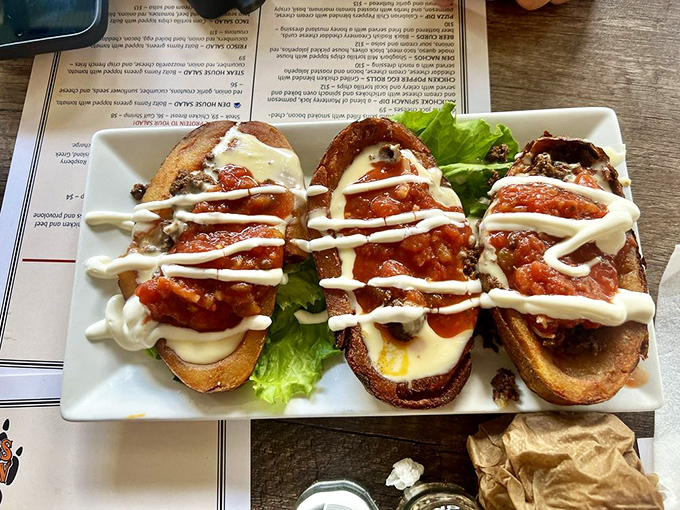 Bruschetta that bridges Old World tradition with New World abundance. Each bite delivers a perfect balance of crunch, tang, and creamy richness.
