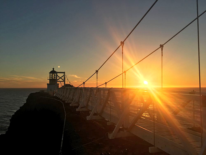 Golden hour transforms this coastline into something Ansel Adams would've mortgaged his house to photograph.