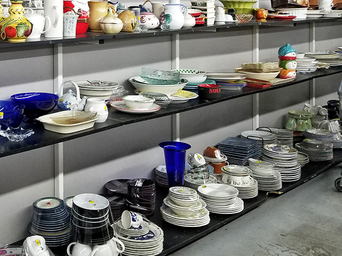 China patterns and serving pieces create a porcelain museum where every plate tells a dinner party story.