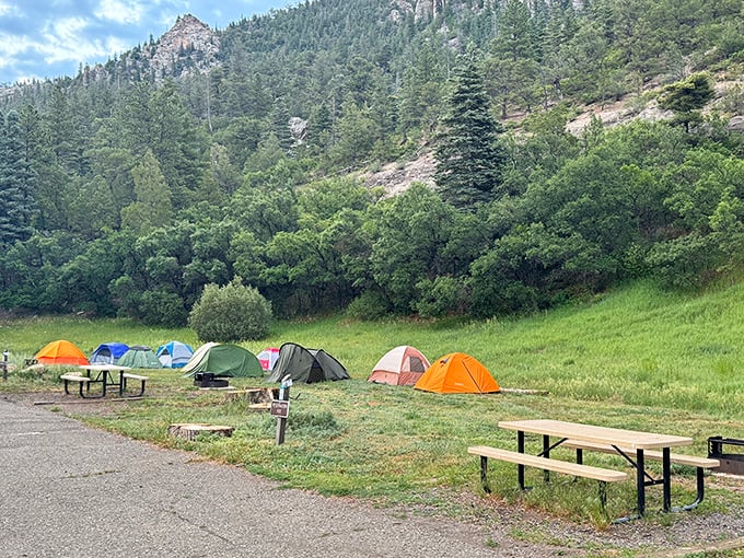 Tent city with million-dollar views. No resort can compete with waking up to mountain air and the sound of nothing but birdsong.