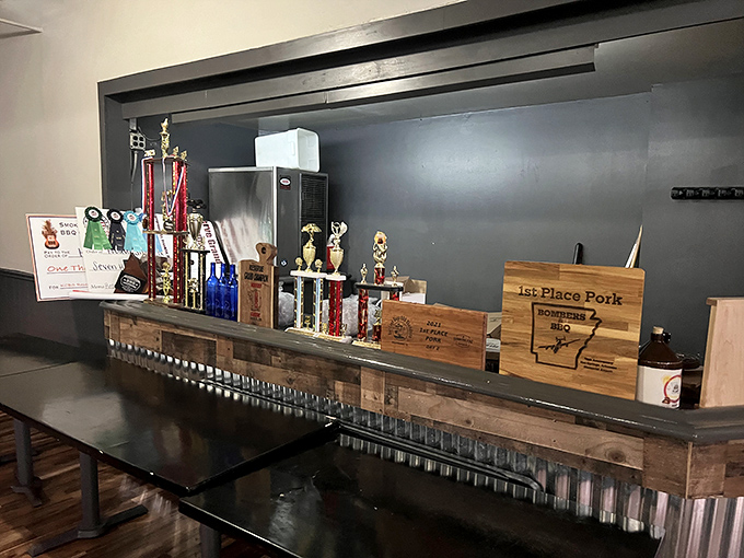 Trophies don't lie! These awards tell the story of competition-level barbecue that's available to anyone with the good sense to visit.