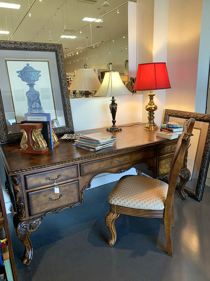 This isn't just a desk&mdash;it's command central for your next great novel, with enough old-world charm to inspire Hemingway himself.