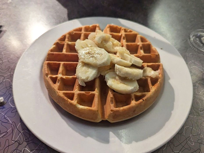 This waffle isn't just breakfast &ndash; it's an edible grid system perfectly engineered to hold maximum butter and syrup in every square.