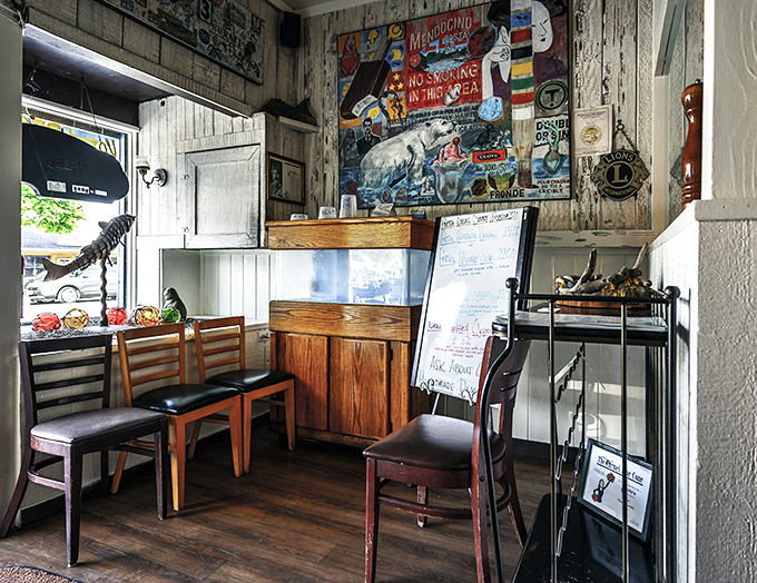 The waiting area&mdash;where anticipation builds and the aroma of seafood teases what's to come.