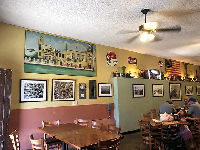Walls that tell stories &ndash; vintage photographs and local art create an atmosphere where eating isn't just sustenance, it's a cultural experience.