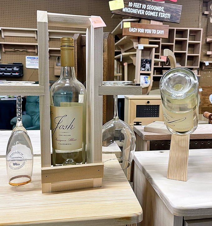 Wine bottle holders that solve problems you didn't know you had. Suddenly your Tuesday night merlot feels positively sophisticated.