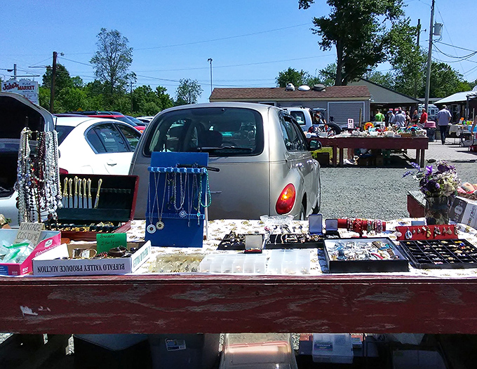 Jewelry hunters paradise&mdash;where necklaces dangle like fishing lures, hoping to catch the eye of someone seeking the perfect accessory.
