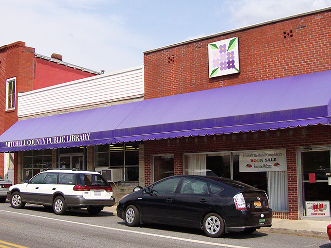 Bakersville's main street preserves authentic mountain culture where local businesses serve their community with pride.