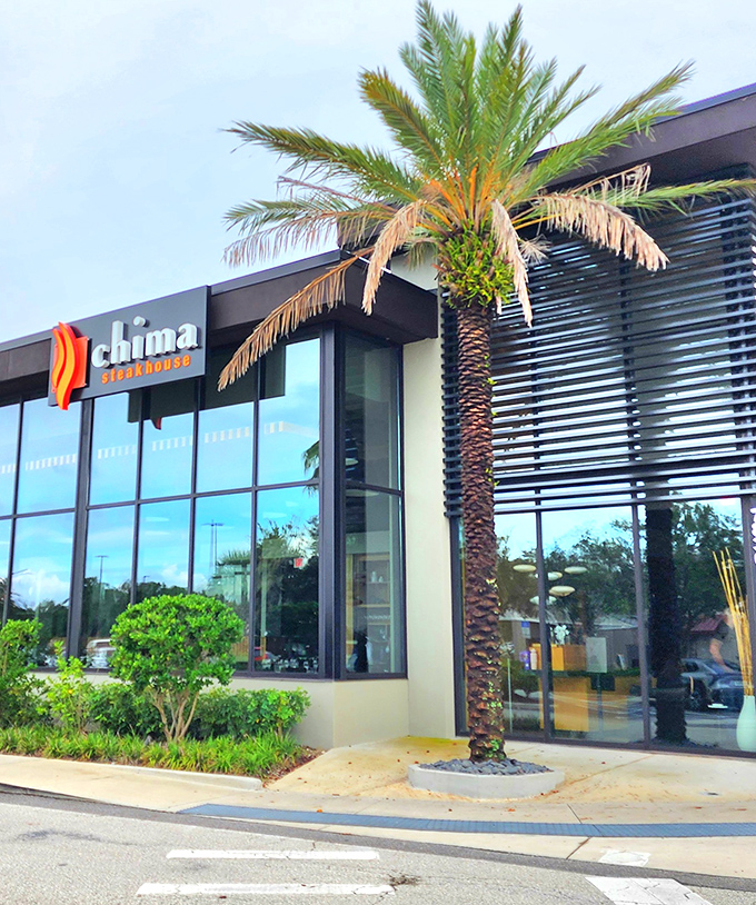 Chima's sleek glass exterior with that signature palm tree is Florida modernism meets Brazilian tradition&mdash;like samba dancing in a space station.